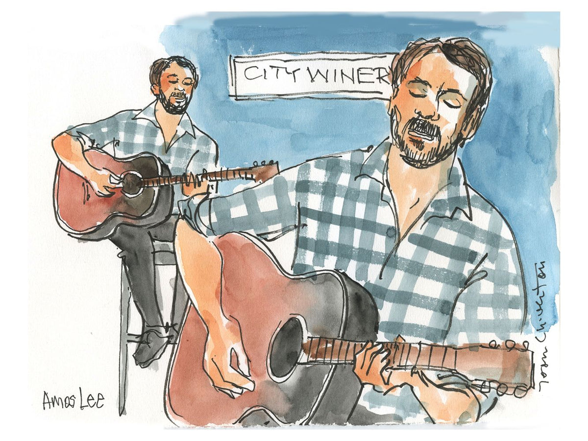 Amos Lee "Amos in Plad" by Joan Chiverton – City Winery